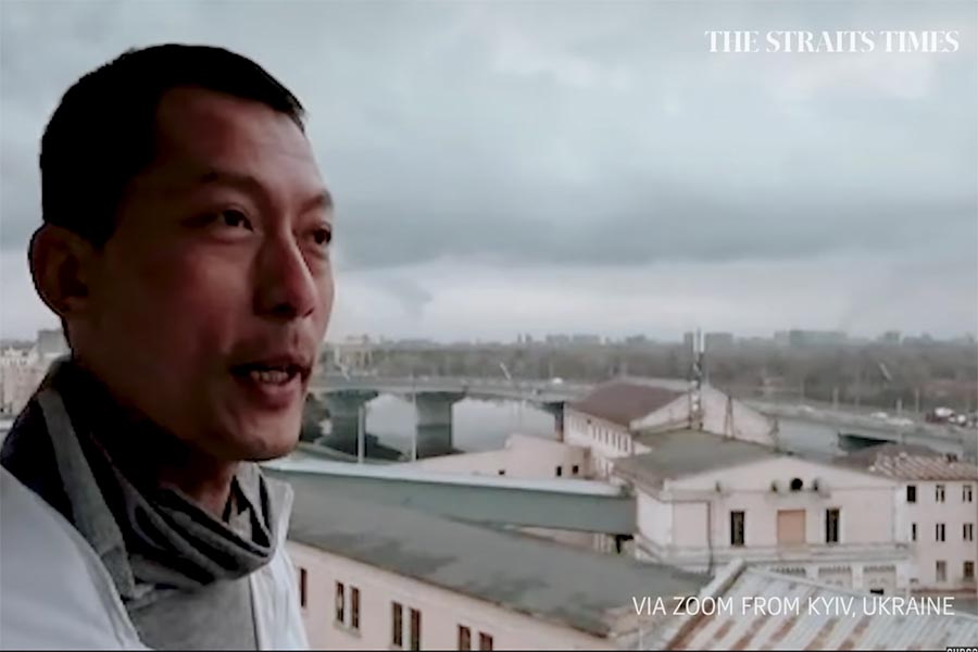 No plans to leave Kyiv amid Russian attack: Singapore ex-actor Ix Shen ...