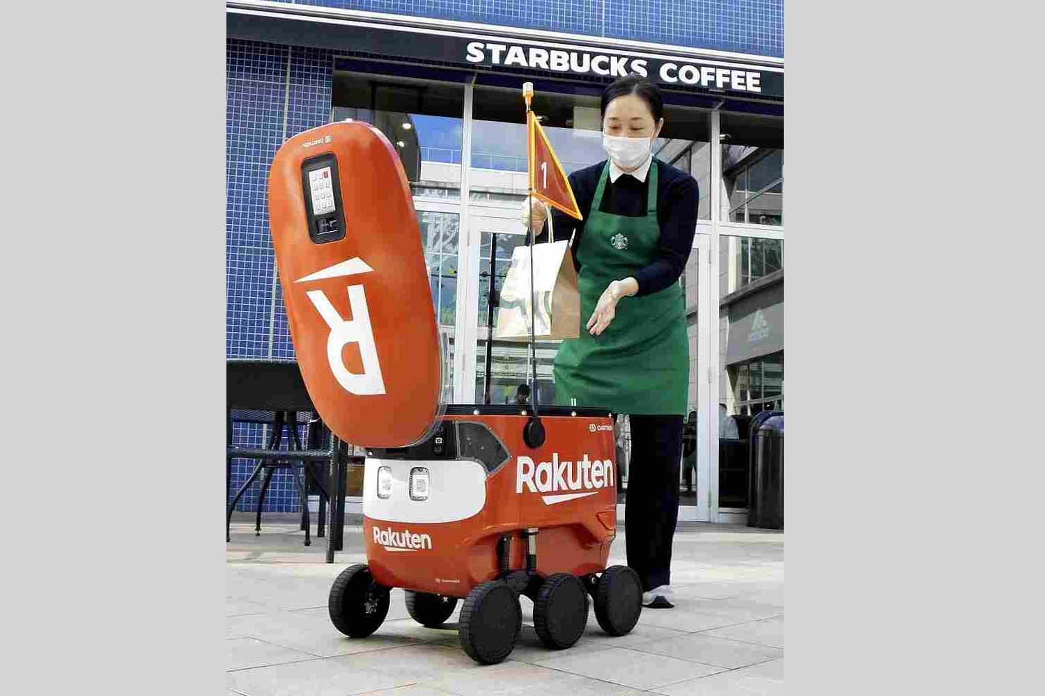 Rakuten robots deliver Seiyu, Starbucks products day and night - Asia ...