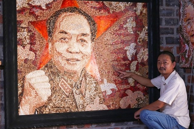 Eggshell portrait of General Giáp sets national record - Asia News ...
