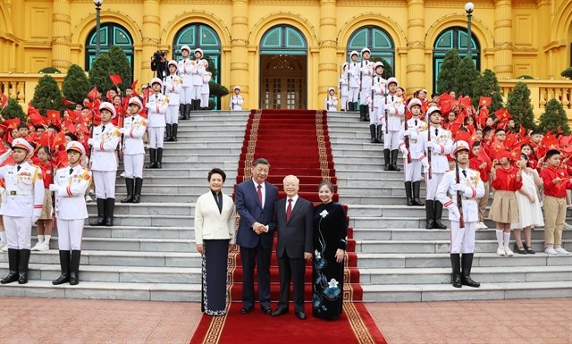 21-cannon salute for Xi, the highest level, as he visits Vietnam - Asia ...