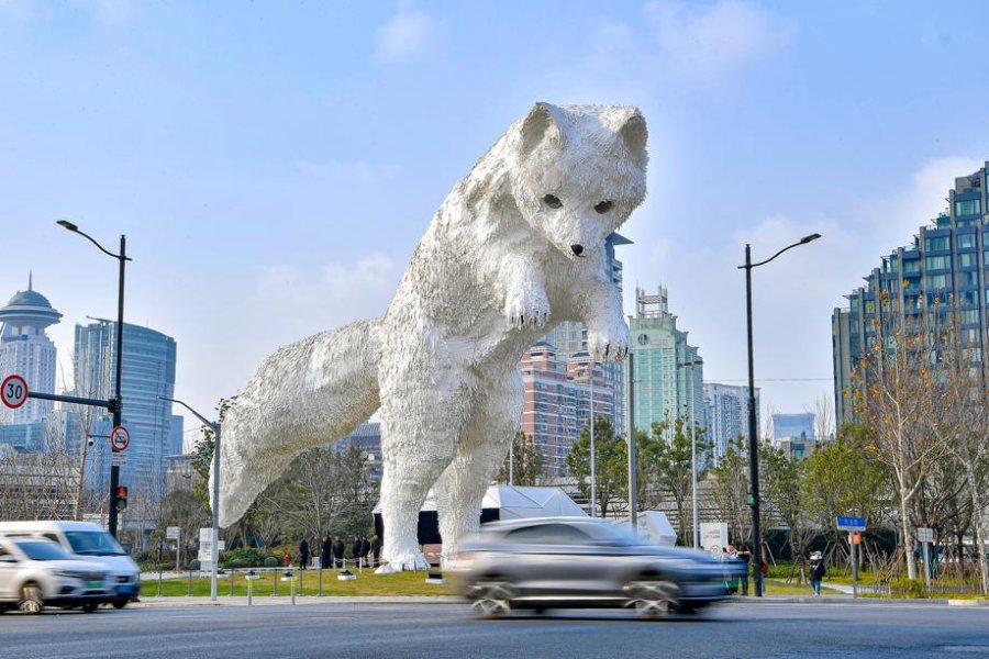 Giant fox installation in Shanghai goes viral - Asia News NetworkAsia ...
