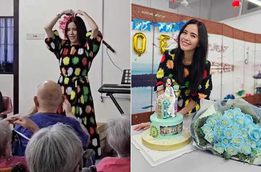 Zoe Tay celebrates birthday with residents at Lee Ah Mooi Old Age Home ...