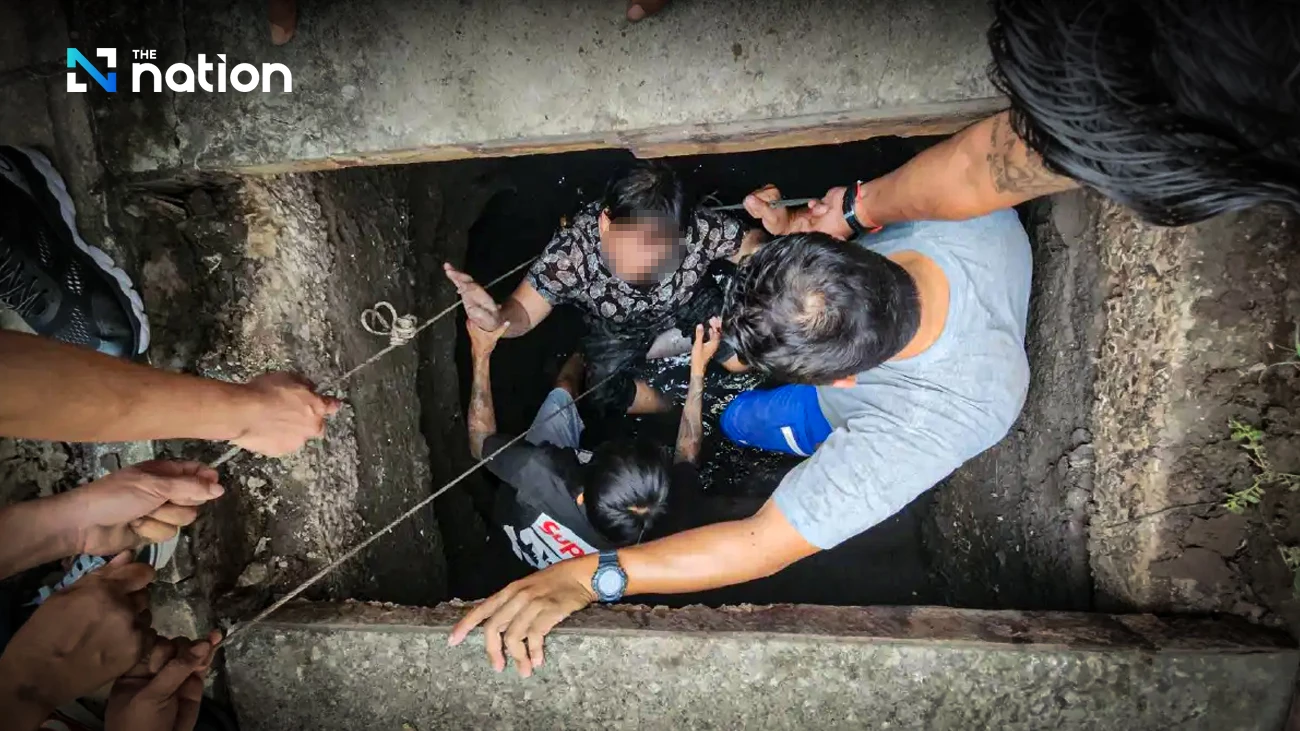 Thai woman survives terrifying fall down manhole - Asia News ...
