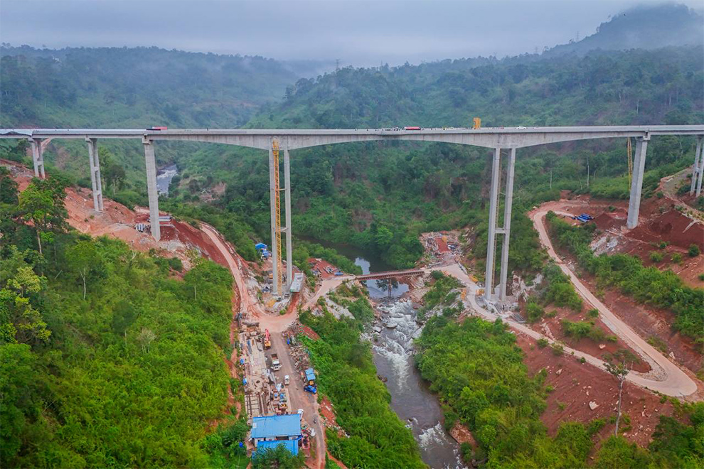 Cambodia’s tallest bridge temporarily opens for Khmer New Year - Asia ...