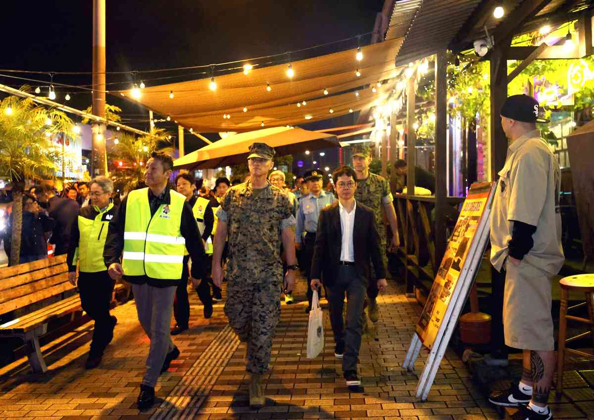 U.S. Military, Okinawa Police patrol city to help prevent crime; 1st ...