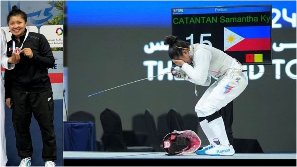 Philippine fencer Samantha Catantan returns from ACL surgery to book ...
